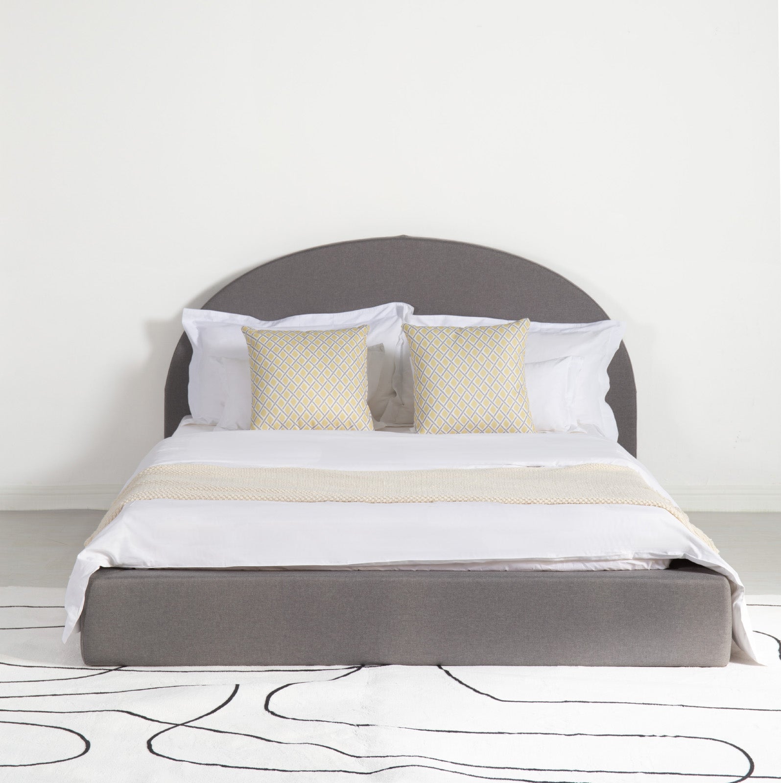 Modern Minimalist Platform Bed with Wooden Slats & Anti-Slip Design ...